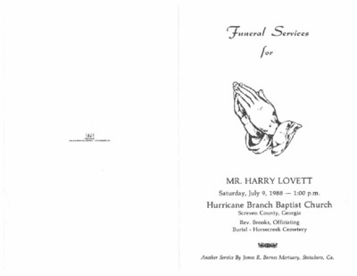 "Mr. Harry Lovett"