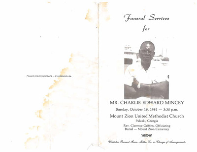 "Mr. Charlie Edward Mincey"