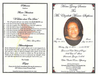 "Ms. Elizabeth Mercer-Stephens"