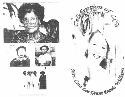 "Mrs. Cora Lee Grant Davis Williams"