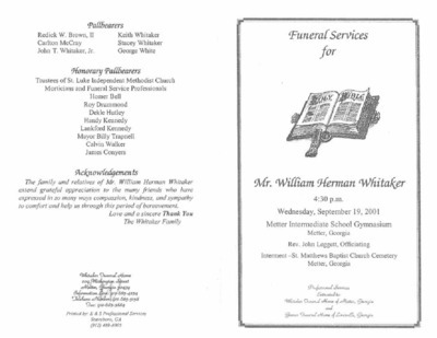 "Mr. William Herman Whitaker"