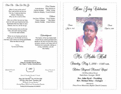 "Ms. Mable Hall"
