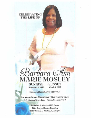 "Barbara Ann Marie Mosley"