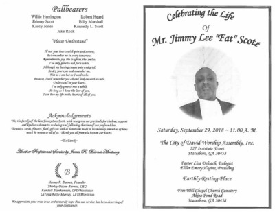 "Mr. Jimmy Lee "Fat" Scott"
