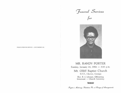 "Mr. Randy Porter"