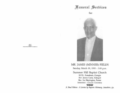 "James (Minner) Fields"