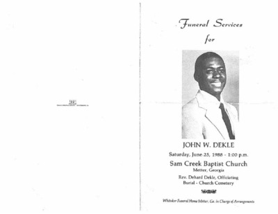 "John W Dekle"