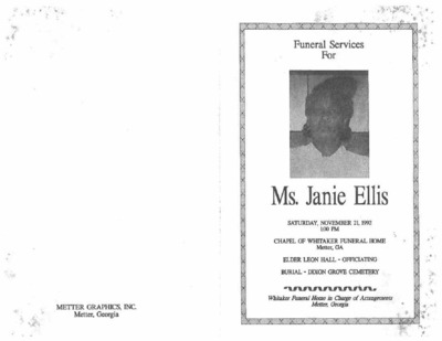"Janie Ellis"