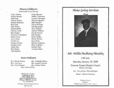 "Willie Anthony Hendrix"