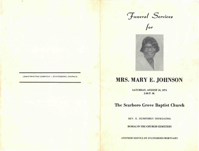 "Mary E. Johnson"