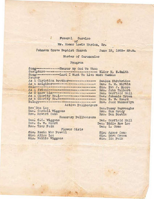 "Homor Lewis Harden, Sr"