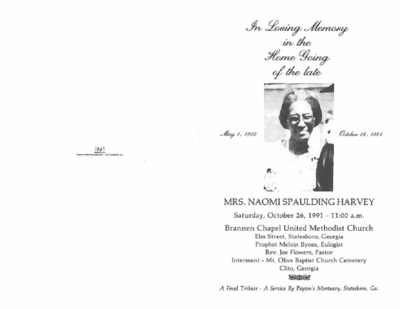 "Naomi Spaulding Harvey"