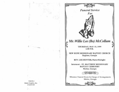 "Willie Lee McCollum"