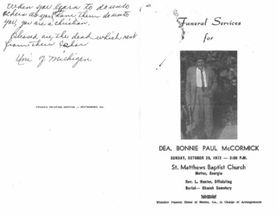 "Bonnie Paul McCormick"