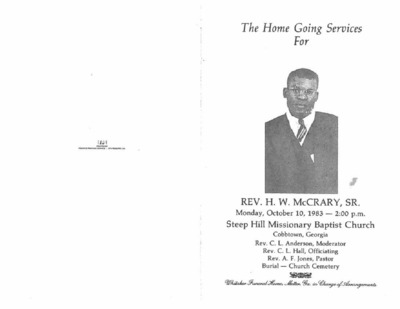"Reverend H. W. McCrary, Sr."