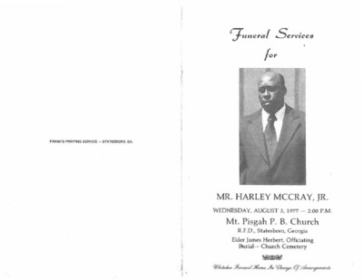 "Harley McCray, Jr."