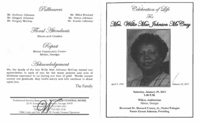 "Willie Mae Johnson McCray"