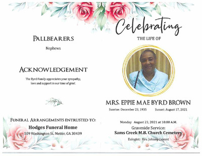 "Eppie Mae Byrd Brown"