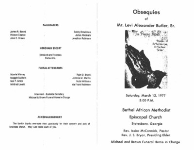 "Levi Alexander Butler, Sr."