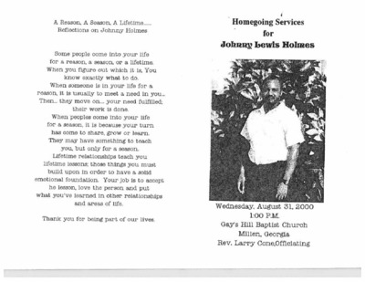 "Johnny Lewis Holmes"