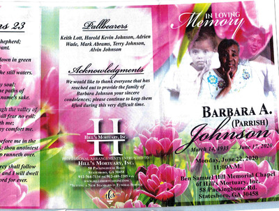 "Barbara A. Parrish Johnson"