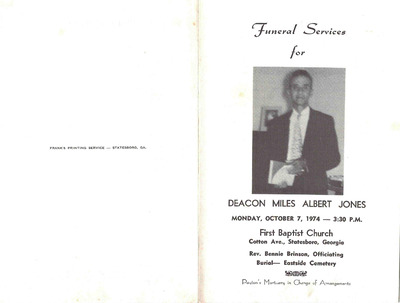 "Miles Albert Jones"