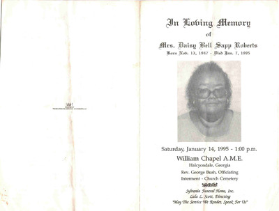 "Daisy Bell Sapp Roberts"