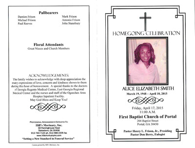African American Funeral Programs, Willow Hill Heritage & Renaissance ...