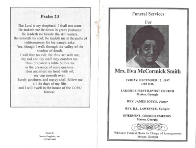 "Eva McCormick Smith"