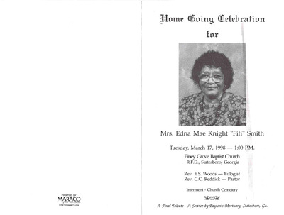 "Edna Mae Knight "FIfi" Smith"