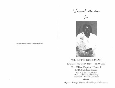 "Artis Goodman"