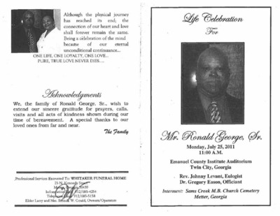 "Ronald George Sr."