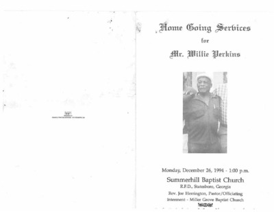 "Mr. Willie Perkins"