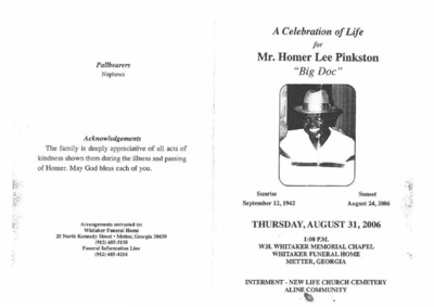 "Homer Lee "Big Doc" Pinkston"
