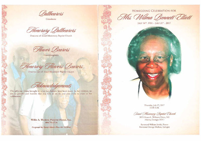 "Wilma Bennett Elliott"