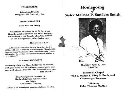 "Malissa P. Sanders Smith"