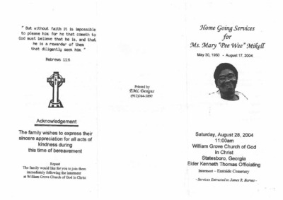 "Mary "Pee Wee" Mikell"