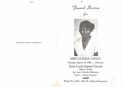 "Glenda Tapley"