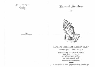 "Ruthie Mae Lester Huff"