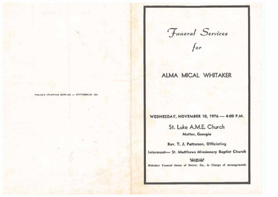 "Alma Mical Whitaker"