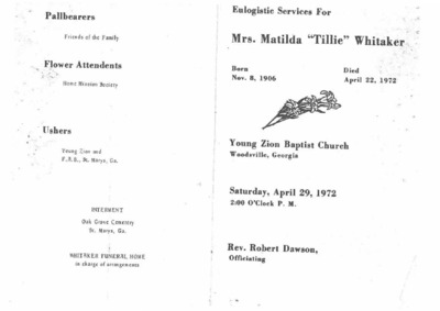 "Matilda "Tillie" Whitaker"