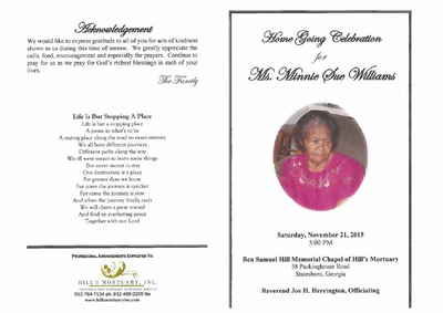 "Minnie Sue Williams"