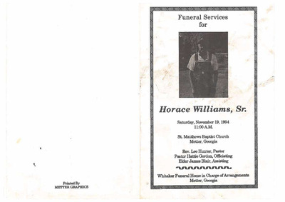 "Horace Williams Sr."