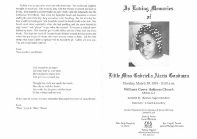 "Little Miss Gabriella Alexis Goodman"