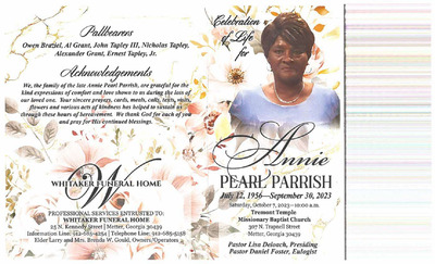 "Annie Pearl Parrish"