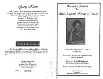"Miss Annette Renee Mincey"