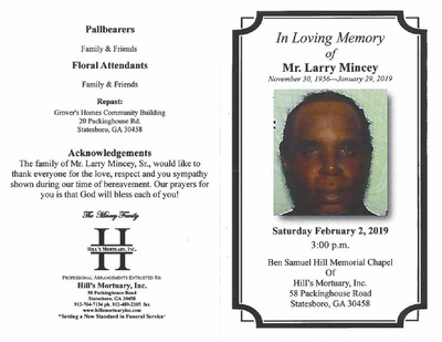 "Mr. Larry Mincey"