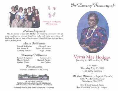"Verna Mae Hodges"