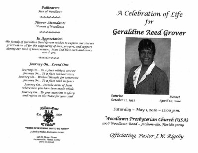 "Geraldine Reed Grover"