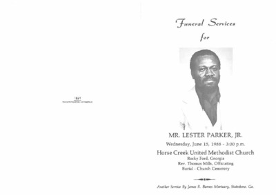 "Mr. Lester Parker Jr."